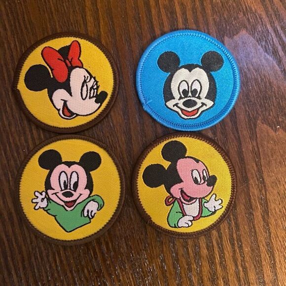 Disney | Shoes | Disneymickey Mouse Lot Of 4 Embroidered 2 Inchpatches ...